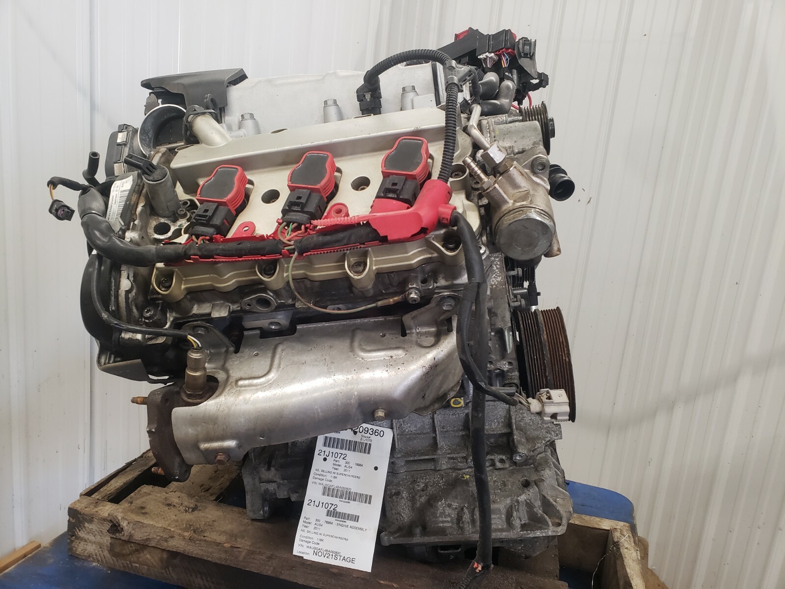 2010-2012 AUDI S4 3.0 SUPERCHARGED ENGINE MOTOR 118,989 MILES W ...