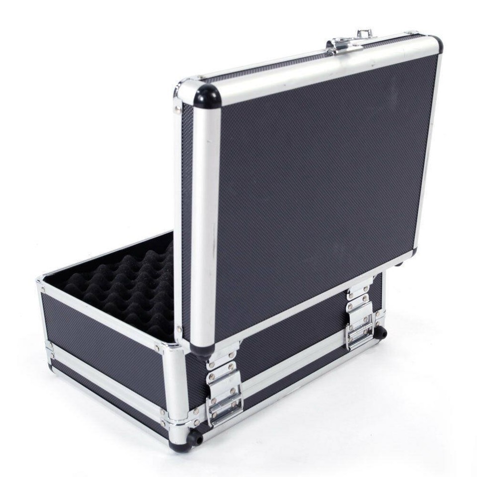 Double Sided Aluminum Pistol Gun Case Security Handgun Carry Storage ...