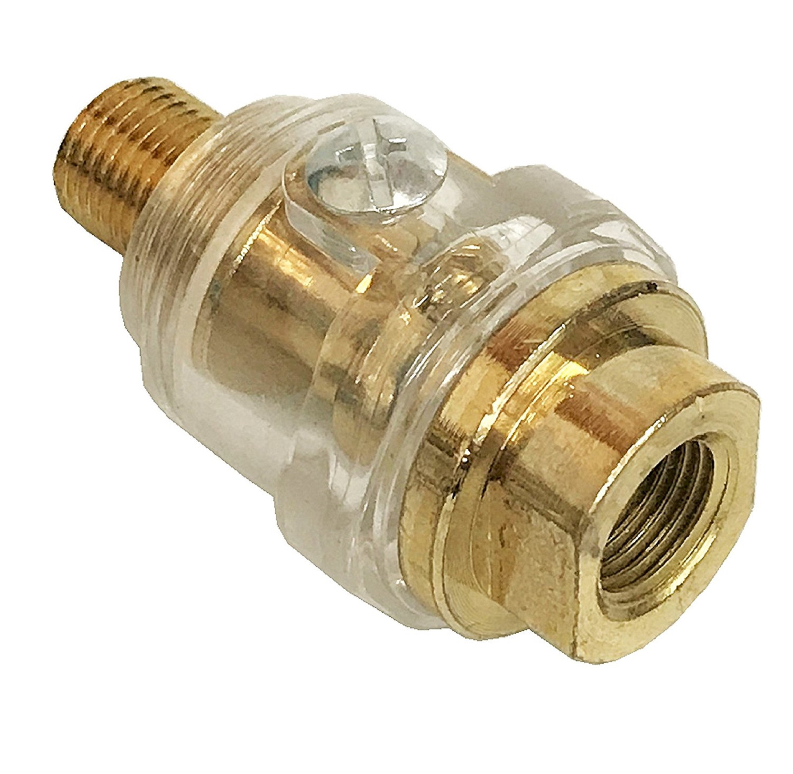 1/4" NPT Line Brass Compressor Mini In-Line Oiler Air Lubricator Tools ...