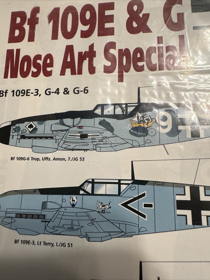Cutting Edge Decals 48056 1/48 Scale Bf 109 E&G Nose Art Special | eBay