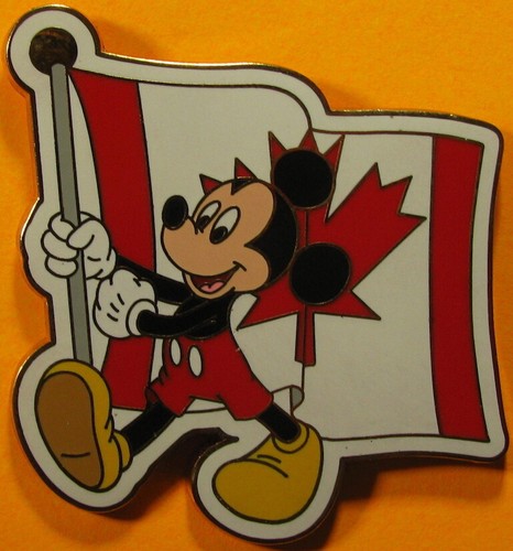 WDW Walt Disney World 2007 Mickey Mouse Carrying the Canadian Flag PIN ...