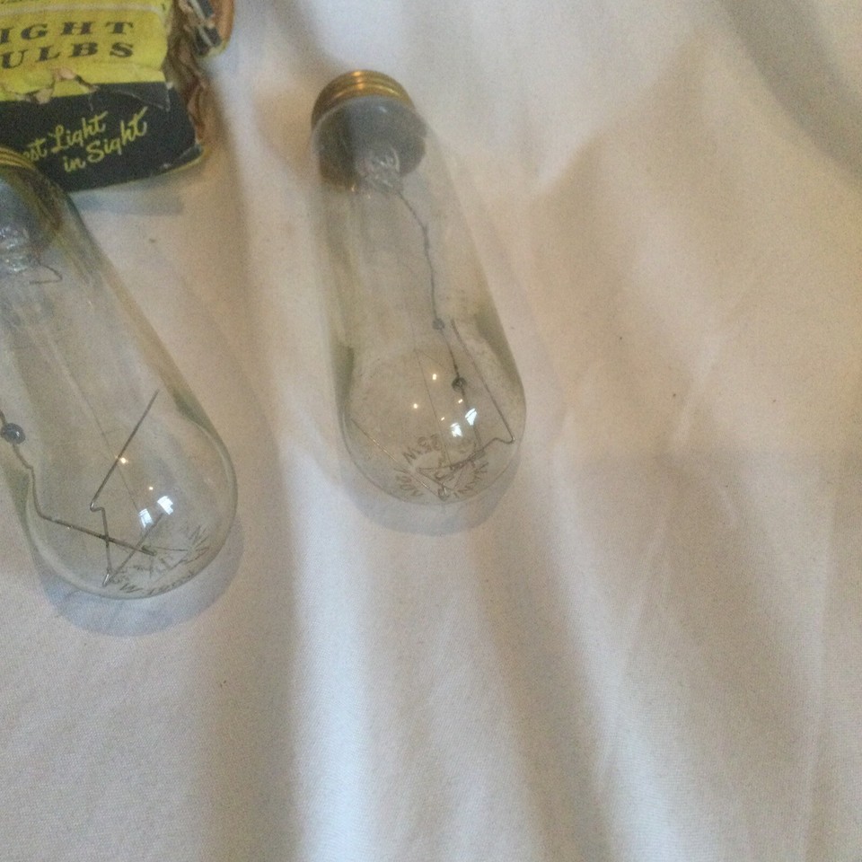 2 Pcs VTG Clear Sylvania Retro Tube Filament Bulb Lamp 25W 120 V New ...