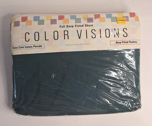 Westpoint Stevens Color Visions Full Deep Fitted Sheet Vtg NIP emerald ...