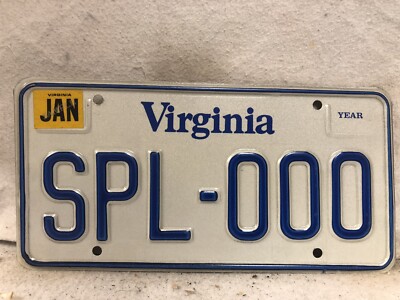 Vintage 1980 Virginia Sample License Plate | eBay