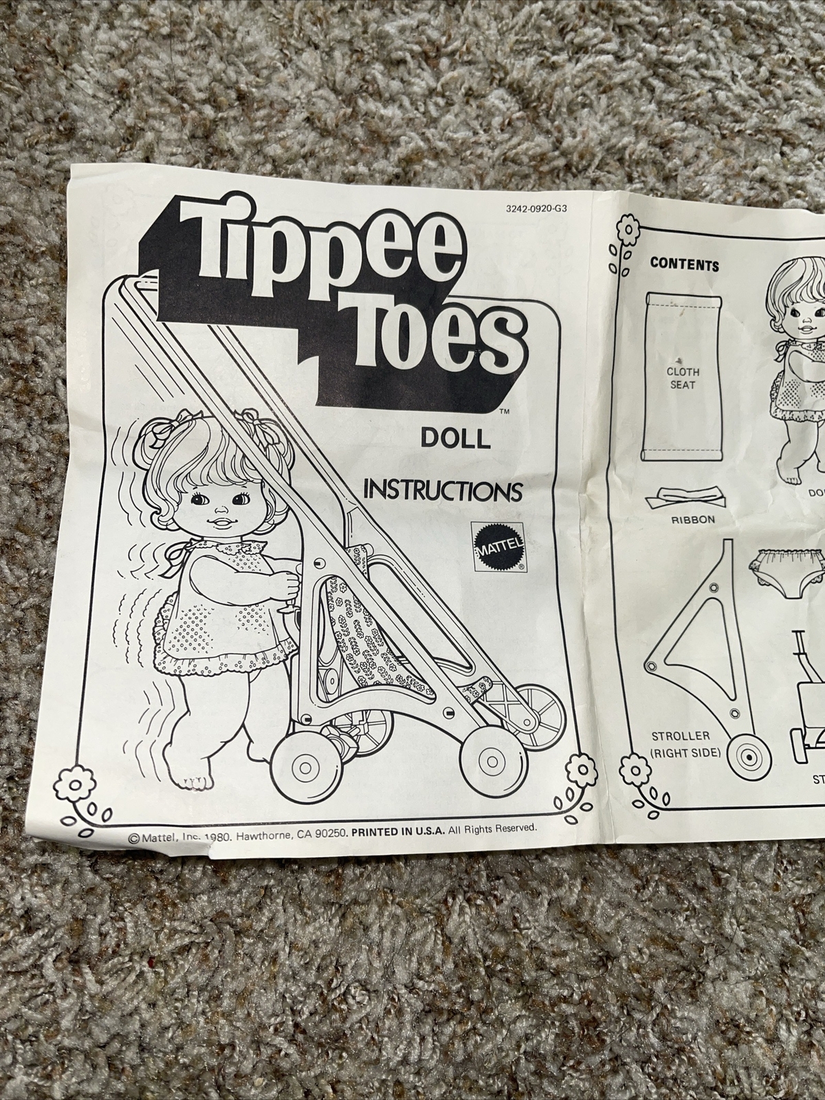 ORIGINAL 1967 Mattel TIPPEE-TOES Doll INSTRUCTIONS Sheet Only | eBay