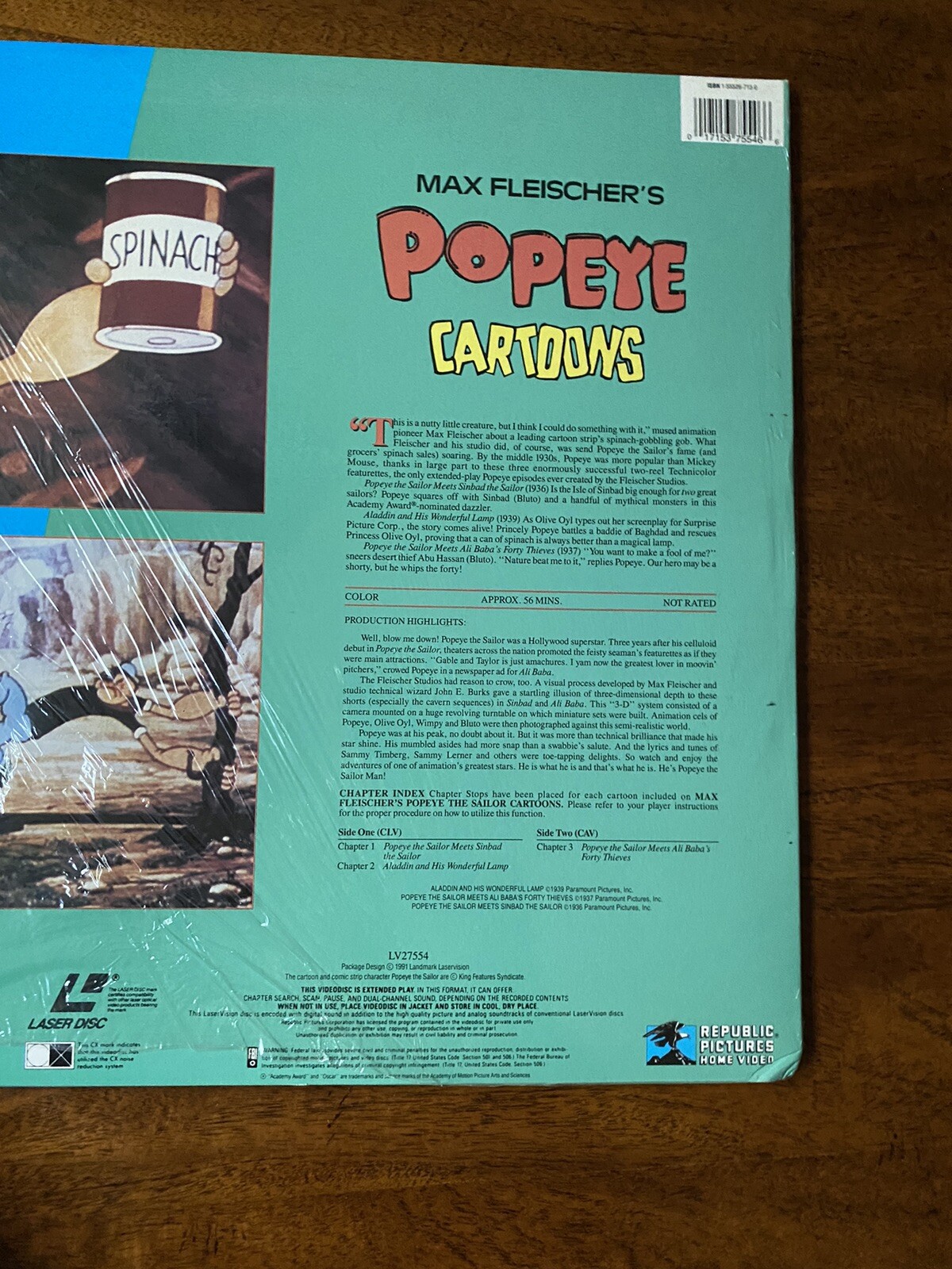 Max Fleischers Popeye Cartoons (Laserdisc) 17153755466 | eBay