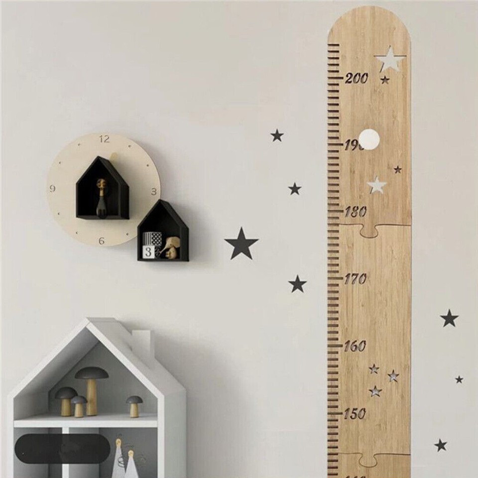 Height Growth Chart Wooden Ruler Kids Baby Height Meter Measurement ...
