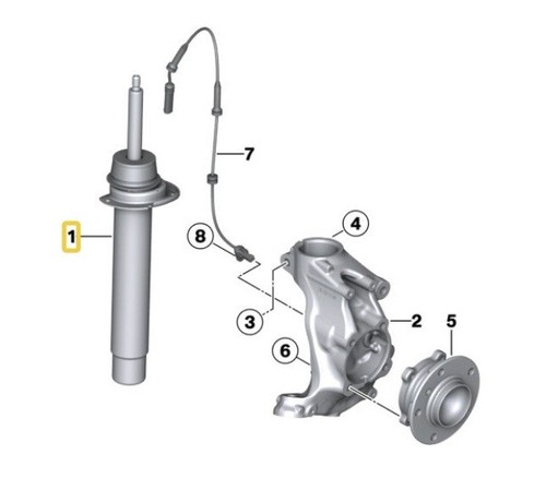 BMW F30 F32 F33 F34 F36 320i 328i 328D 335i 428i 435i Front Struts ...