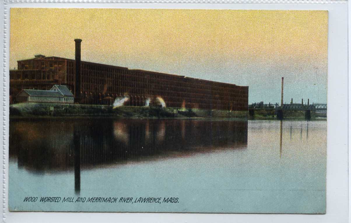 (Gw812-449) Wood Worsted Mill, LAWRENCE, Massachusetts, USA c1910 VG | eBay
