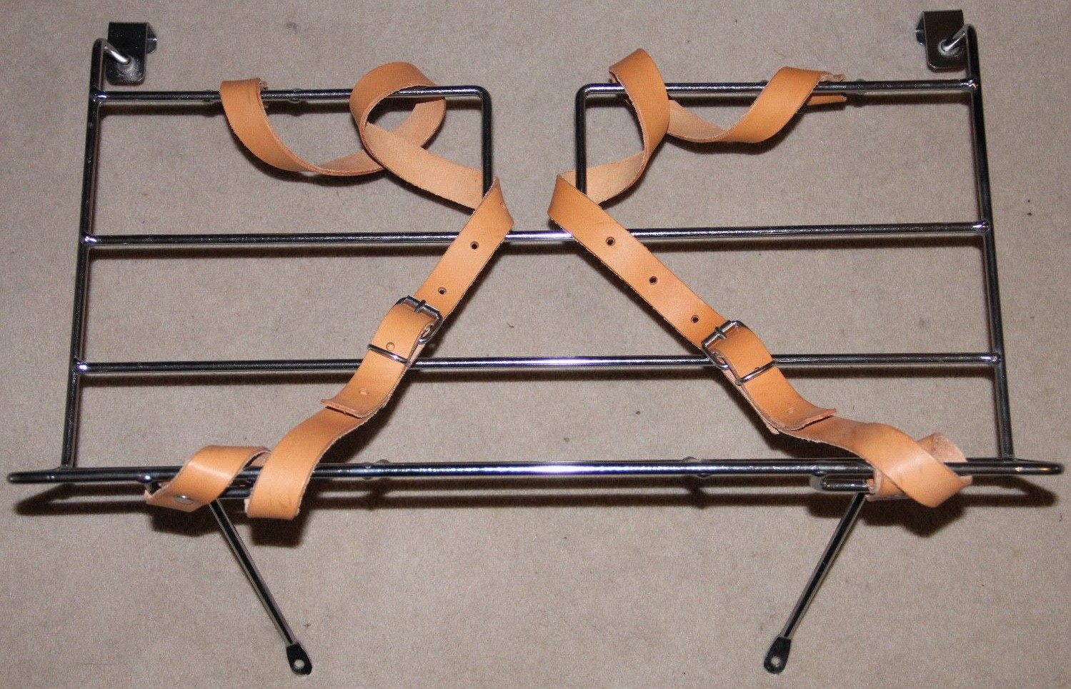 CLASSIC FIAT 500 LUGGAGE RACK HAMPER BASKET WITH STRAPS POLISHED CHROME ...