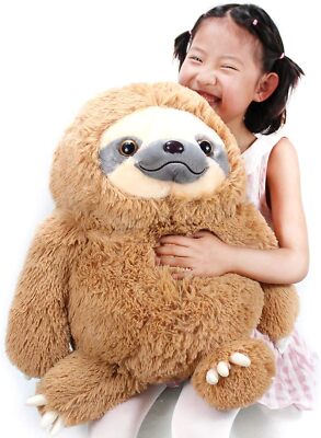 Winsterch Cuddly Stuffed Anima Sloth Soft Toy,Large Stuffed Animal ...