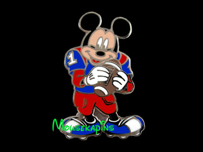 FOOTBALL PLAYER #1 Mickey Mouse Holding the Ball Disney 2011 PIN | eBay