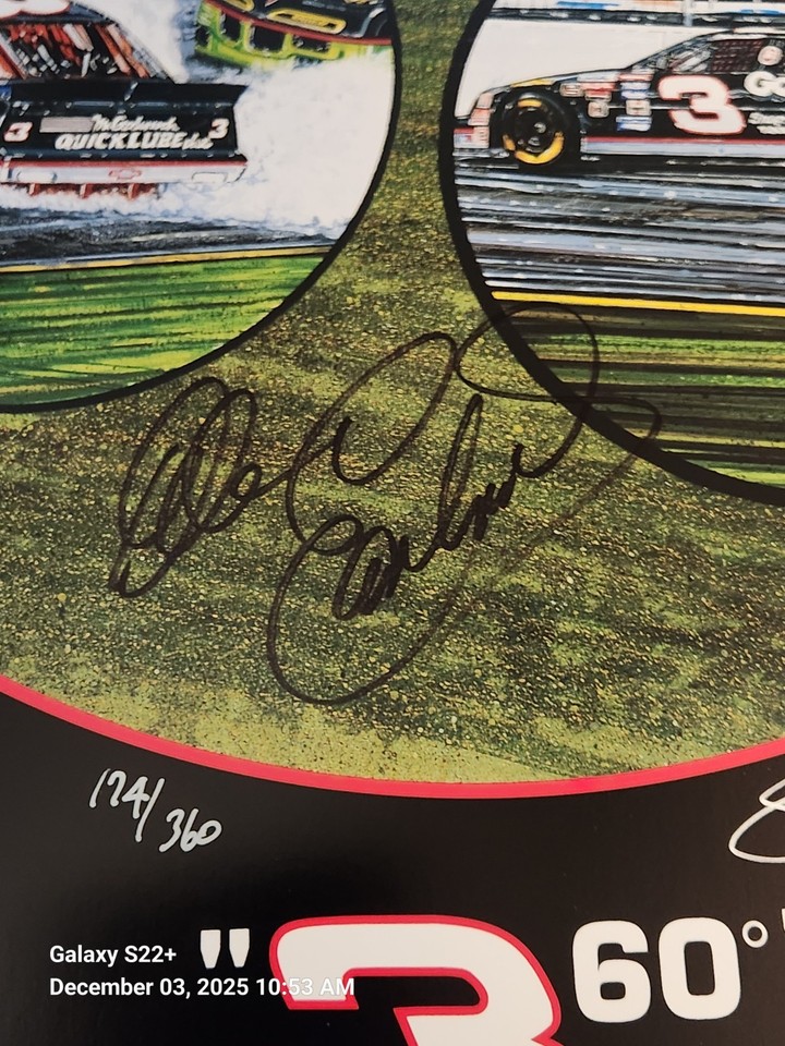 Autographed Dale Earnhardt Sam Bass Lithograph SIGNED Poster. | eBay