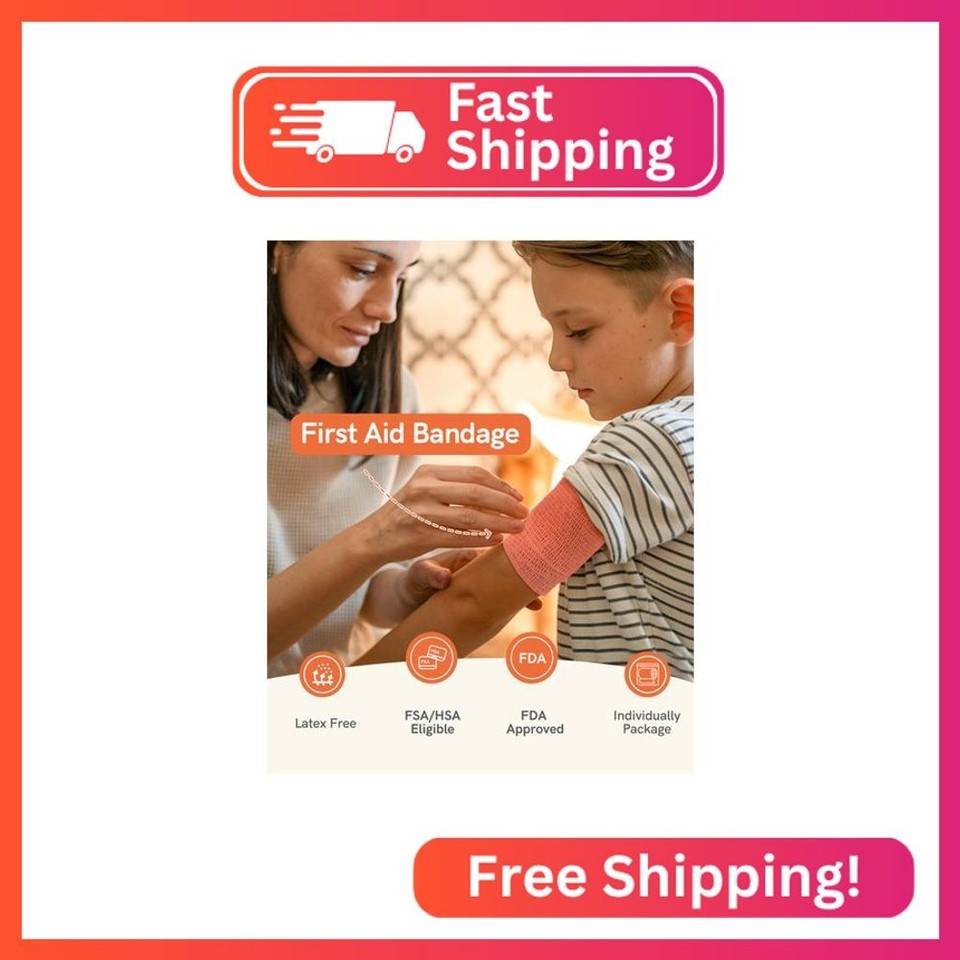 FriCARE Self Adhesive Bandage Wrap, Medical Tape in First Aid Kit ...