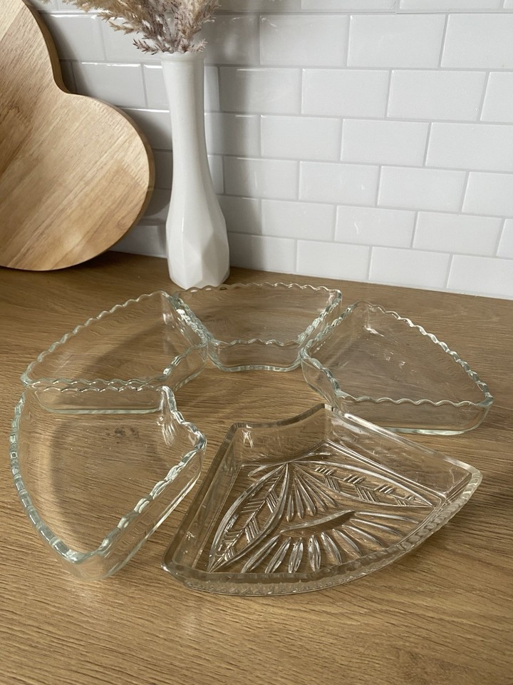 Early American Prescut Glass Star of David Lazy Susan Anchor Hocking | eBay