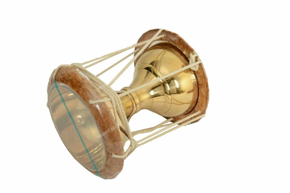 Brass Material Udukai South Indian Style Drum Folk Musical Instruments ...