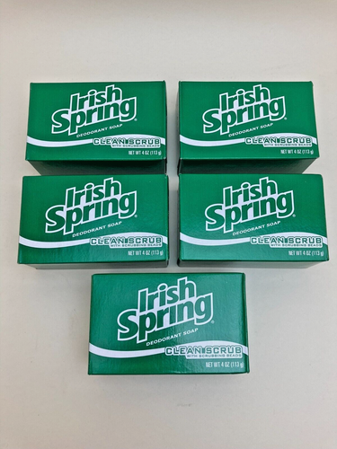 Vintage Orig NOS Irish Spring Soap CLEAN SCRUB with Scrubbing Beads 4oz ...