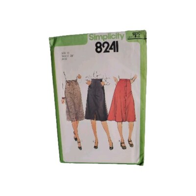 8241 Vintage Simplicity Sewing Pattern Misses Set of Skirts Top ...