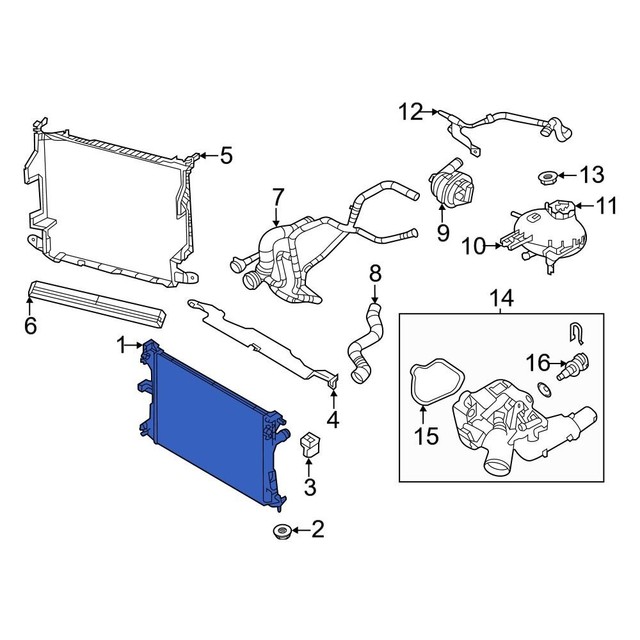 Genuine OEM Radiator for Jeep 68247208AA for sale online | eBay