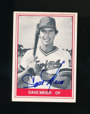 1982 TCMA Minor League Orlando Twins Dave Meier signed auto autograph ...