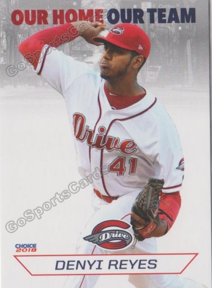 2018 Greenville Drive Denyi Reyes RC Rookie Boston Red Sox | eBay
