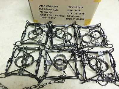 6 Duke 120 Double Spring Body Grip Traps Trapping Marten Muskrat Mink ...