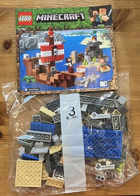 LEGO Minecraft 21152 The Pirate Ship SEALED Bag 3 Blocks and ...