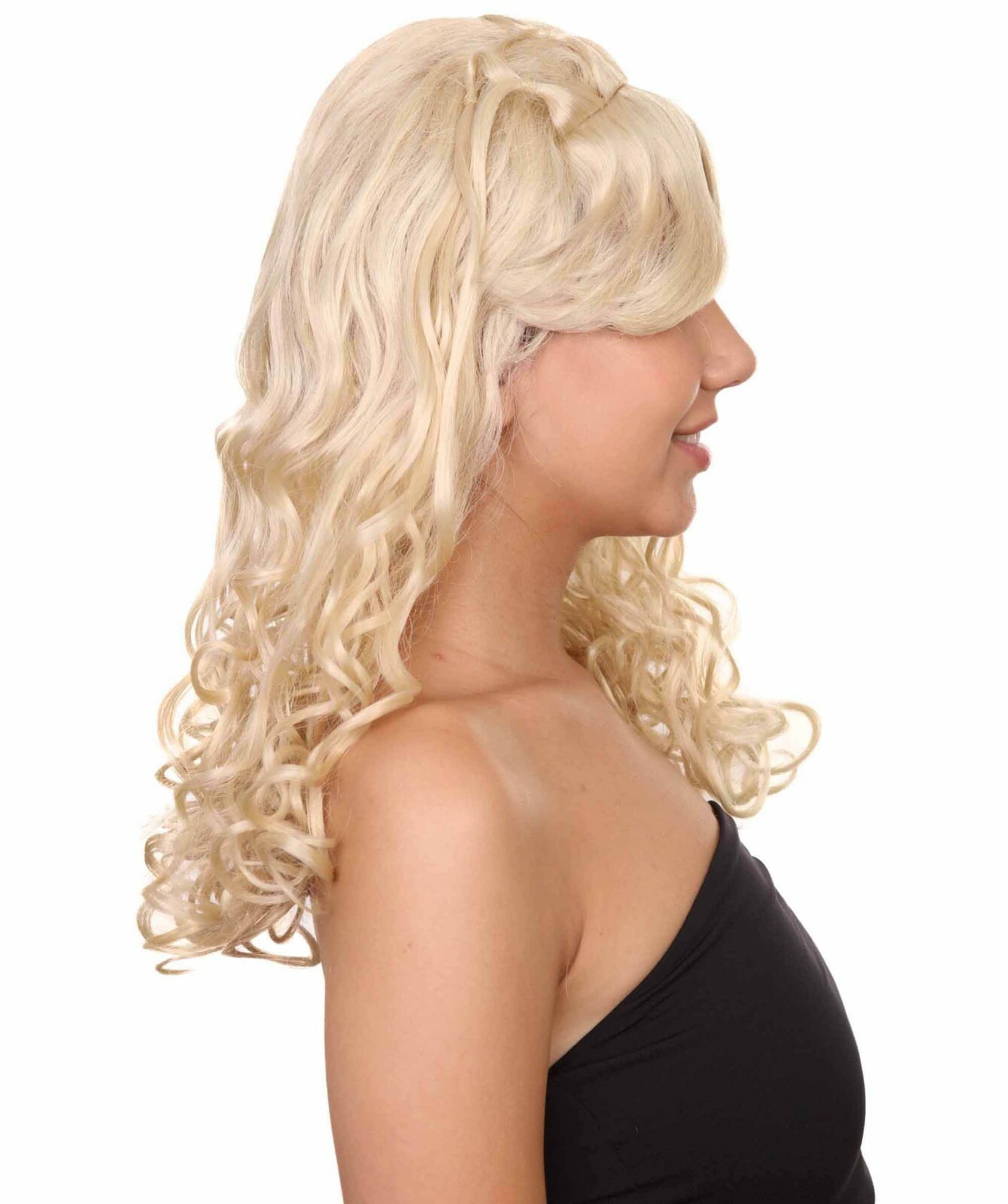 Women's Long Curly Princess Wig | Glamorous Royal Cosplay & Halloween ...