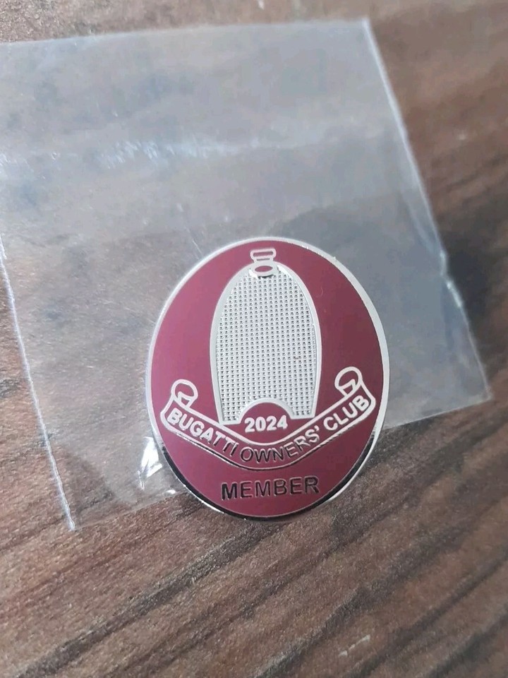 Enamal Bugatti Pin BUGATTI Owners Club 2024 Member Lapel Pin badge car ...