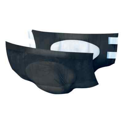 2 Pack Black & White Maximum Air Lock Breathable Diaper Style Briefs ...