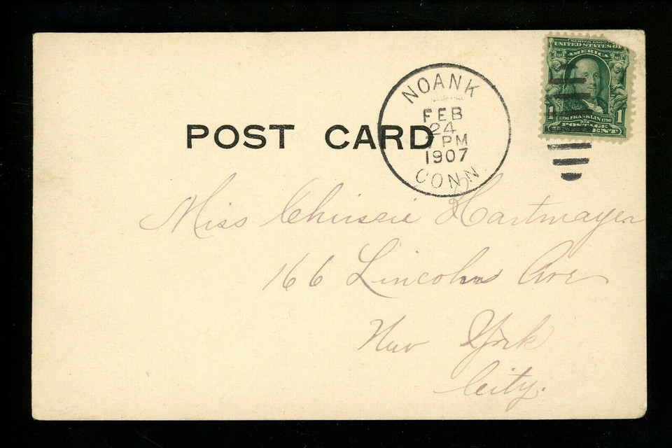 Connecticut CT postcard Noank, Main Street looking East Vintage 1907 | eBay