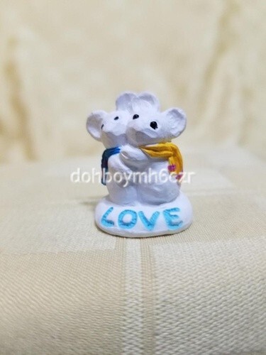 Hallmark 1991 Merry Miniatures Snow Mice Mouse Love Snowman Christmas ...