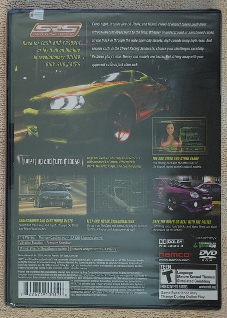 SRS: Street Racing Syndicate (Sony PlayStation 2, 2004) for sale online ...