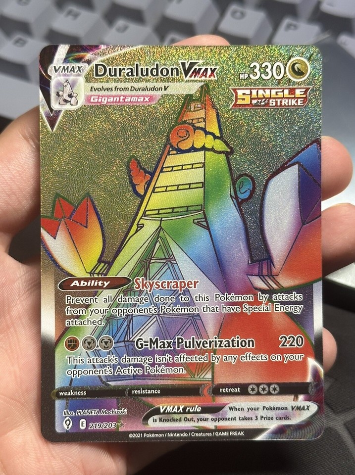 Duraludon VMAX 219/203 Evolving Skies Secret Rainbow Rare Pokémon Card ...