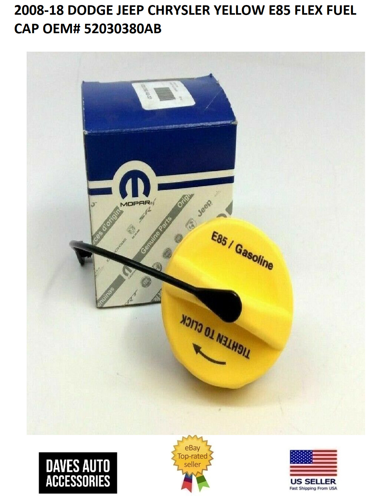 2008-18 DODGE JEEP CHRYSLER YELLOW E85 FLEX FUEL CAP OEM# 52030380AB | eBay