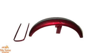 FIT FOR NORTON FASTBACK COMMANDO RED & SILVER PAINTED MUDGUARD FRONT ...