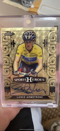 lance armstrong 1/1 leaf auto gold vinyl | eBay