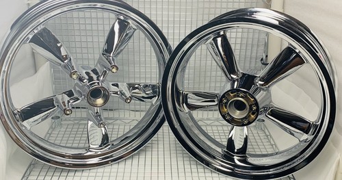 Harley Dyna Switchback 2012 -16 Chrome FLD Rims OEM MAG Wheels EXCHANGE ...