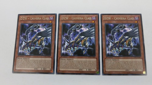 3x DZW CHIMERA CLAD MONSTER JOTL-EN001 1ST EDITION YUGIOH RARE NM ...