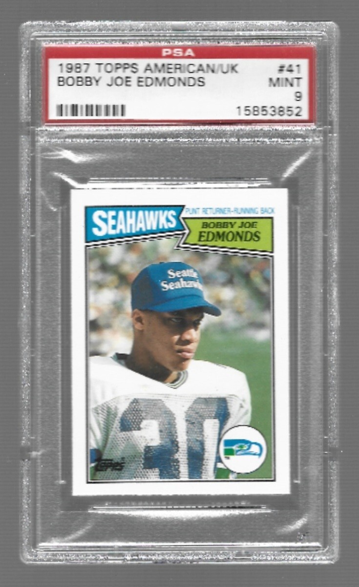 1987 TOPPS AMERICAN/UK BOBBY JOE EDMONDS #41 PSA 9 MINT POP 4 SEATTLE ...