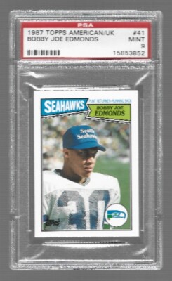 1987 TOPPS AMERICAN/UK BOBBY JOE EDMONDS #41 PSA 9 MINT POP 4 SEATTLE ...