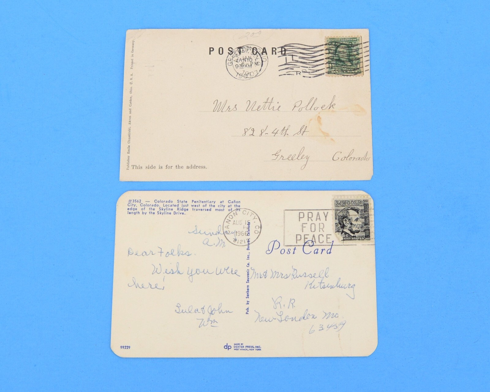 VTG Mixed Lot of 5 Alcatraz Prison, 1 CO State Pen., 1 Akron Cty. Jail ...