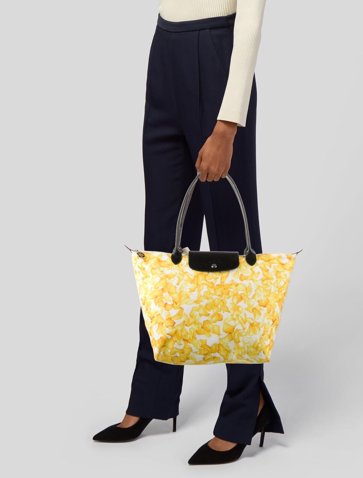LONGCHAMP Le Pliage Darshan Yellow Large Tote | eBay
