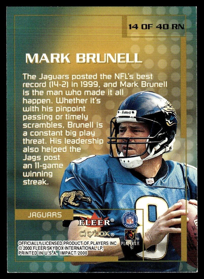 2000 Impact Rewind '99 Mark Brunell #14RN | eBay