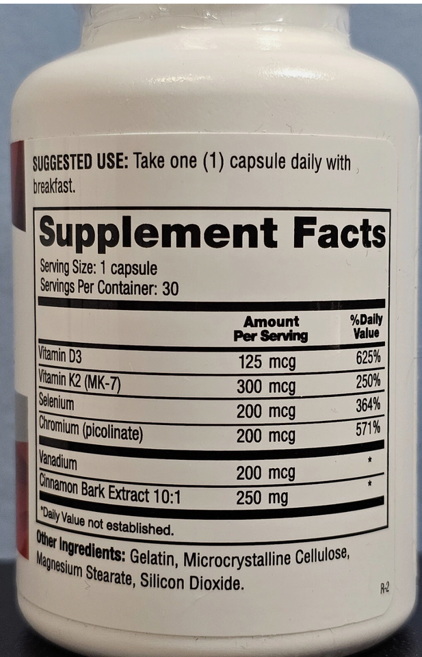 Barton Nutrition CinnaChroma Advanced Blood Sugar Support 30 Caps NEW ...