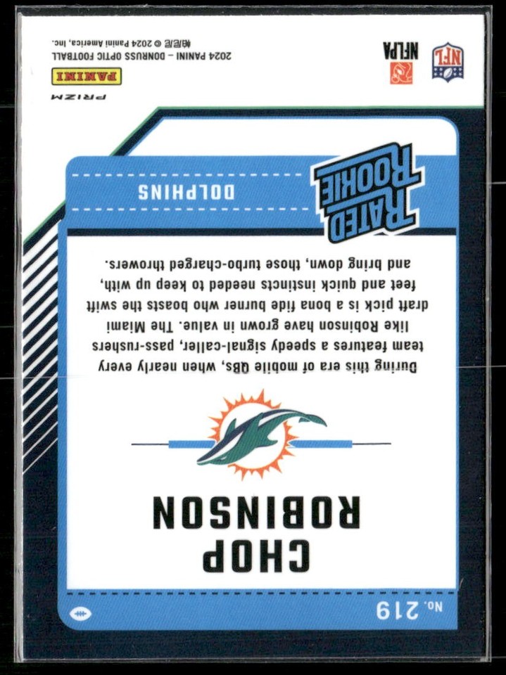 2024 Donruss Optic #219 Chop Robinson Holo | eBay