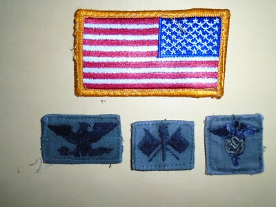 4 US Army Patches: USA Flag + COLONEL Rank + SIGNAL Corps + MEDICAL ...