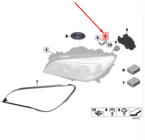 for BMW Genuine Headlight Bracket Left 63117345589 for sale online | eBay