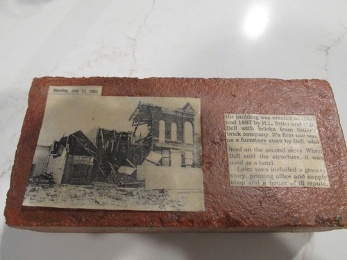 VINTAGE ORIGINAL DODGE CITY BUILDING BRICK FROM 1886 AND STORY | eBay