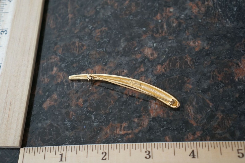 Brooch - Gold Tone Metal - Arch Strand | eBay